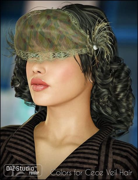 Colors For Cece Veil Hair Daz 3d