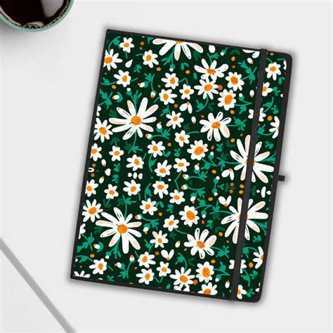 A4 Mole Notebook Floral Daisies Personalised Notebook