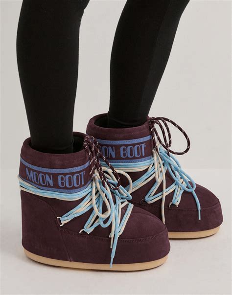 Kjøp Moon Boot Mb Icon Low Suede Laces Burgundy