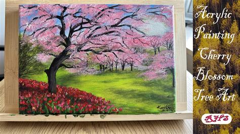 How To Paint Cherry Blossom Treeartacrylic Painting Tutorialbest