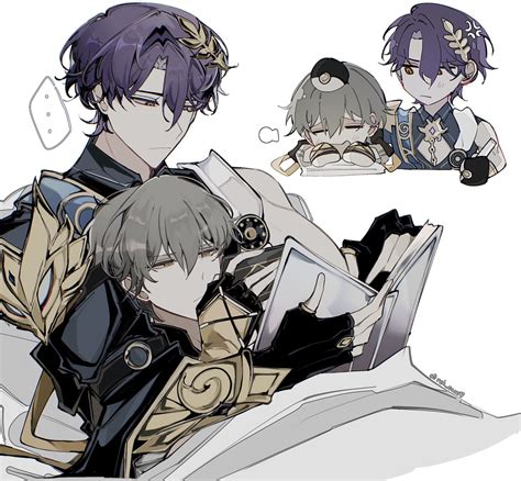 Trailblazer Caelus And Dr Ratio Honkai And 1 More Drawn By Rei