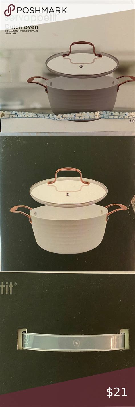 Servappetit 5qt Grey Nonstick Cookware Dutch Oven Metallic Series Pfoa