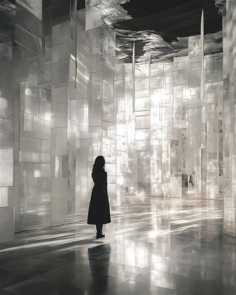 Reflective Room With Poetic Spatial Silence Layered Shadow