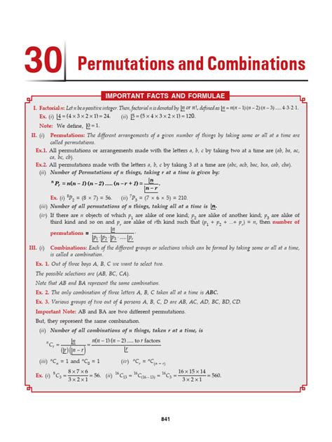 30 Permutations And Combinations 1 6 Pdf Permutation Vowel