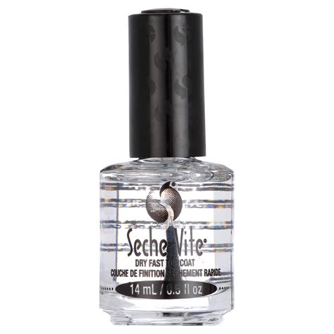 Seche Vite Fast Drying Top Coat 0 5 Fl Oz For Natural Nail Polish