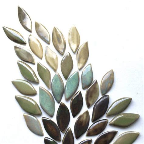 Leaf Shaped Porcelain Mosaic Tile Sheets