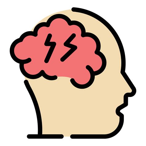 Migraine Icon Color Outline Vector 15145604 Vector Art At Vecteezy