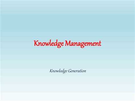 Knowledge Management Docsity