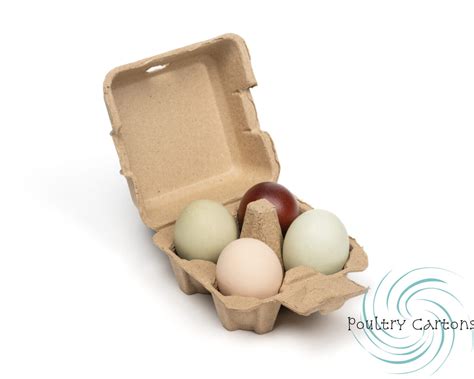 Brown 4 Egg Cartons Poultry Cartons