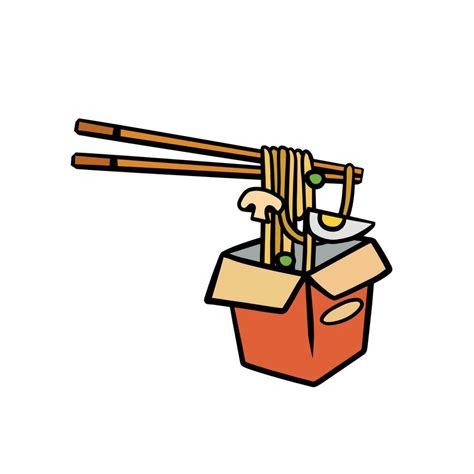 Chinese Take Out Box Clip Art