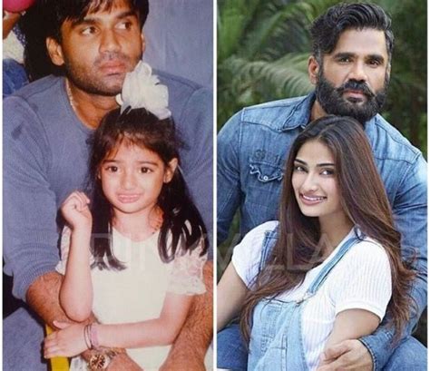 Sunil Shetty And His Daughter