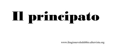 Il Principato Il Ragionevole Dubbio