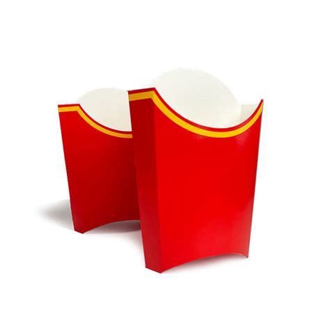 Chip Box Grease Proof White Cardboard High Quality Disposable Paper