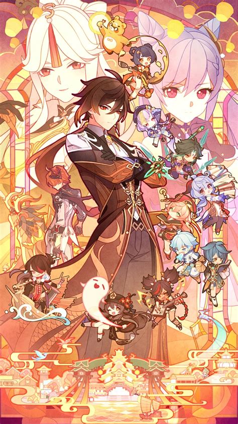 《大家一起找哥哥》系列壁纸—璃月篇 原神社区 米游社 凝光 香菱 七七 魈 甘雨 烟绯 重云 行秋 辛焱 胡桃 北斗 公子 刻晴 钟离 大橘为轻轻 花瓣网