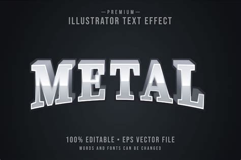 Premium Vector Metal Editable 3d Text Effect Or Graphic Style With