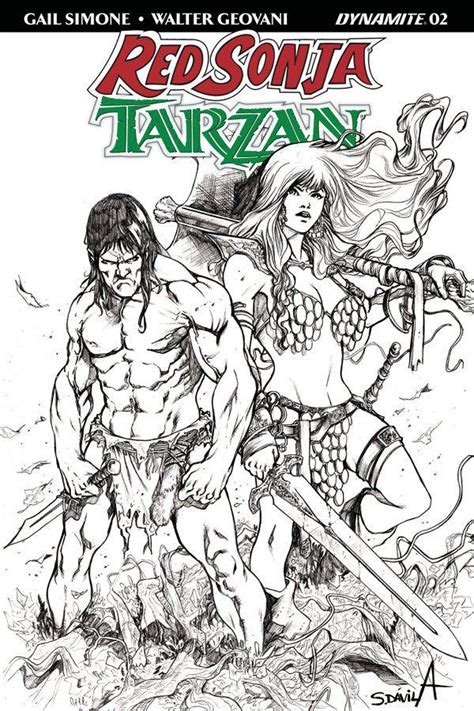 Red Sonja Tarzan Davila Black White 2 2018 Prices Red Sonja