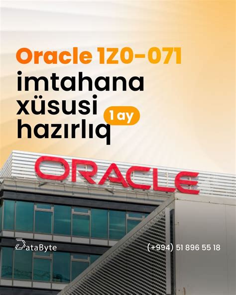 🔍 Oracle Sertifikatı Ilə Karyeranı Gücləndir Databyte