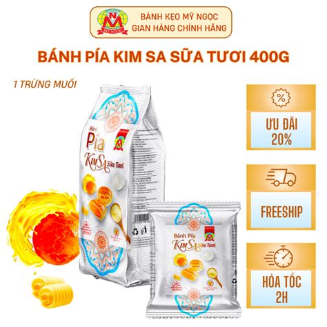 Bánh Pía Kim Sa Sữa Tươi 380g MỸ NgỌc Nhân Trứng Muối Tan Chảy