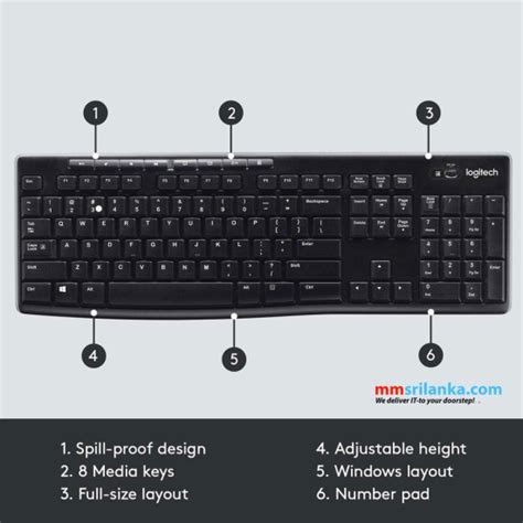Logitech K270 Wireless Keyboard With Unifying Receiver