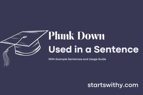 Plunk Down In A Sentence Examples 21 Ways To Use Plunk Down