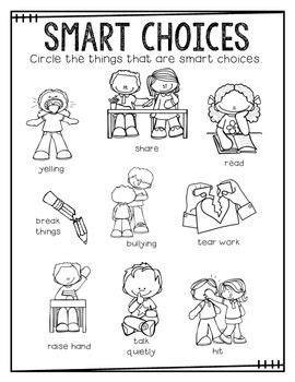 Making Good Choices Coloring Sheet Coloring Pages
