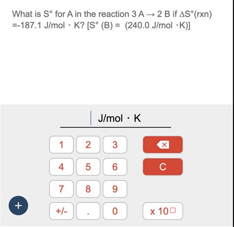 Solved What Is S∘ For A In The Reaction 3a→2b If Δs∘rxn