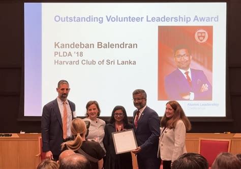 Harvard University Honors Kandeban Balendran With “outstanding Volunteer Leadership Award