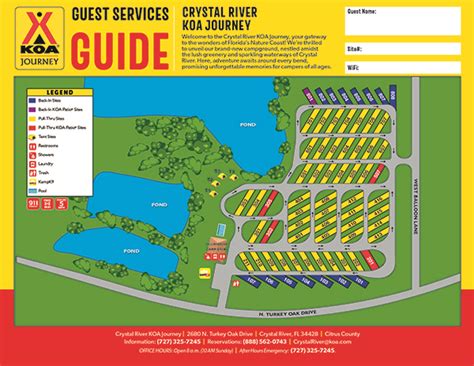 Crystal River Florida Campground Map Crystal River Koa Journey