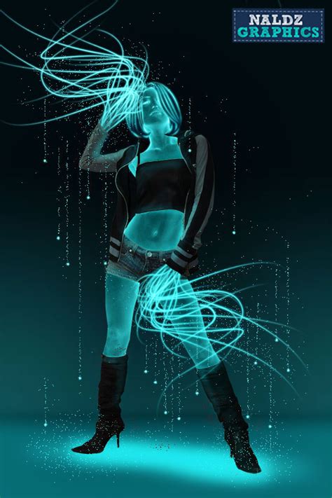 How To Create A Glowing Neon Girl In Photoshop Naldz Graphics
