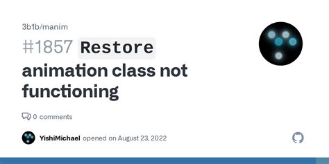 `restore` Animation Class Not Functioning · Issue 1857 · 3b1bmanim