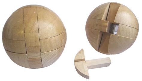 6 Piece Wooden Puzzle Ball Solution
