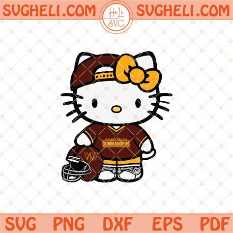 Washington Commanders Hello Kitty Svg Washington Fan Svg