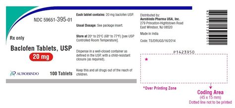 Baclofen Package Insert Prescribing Information