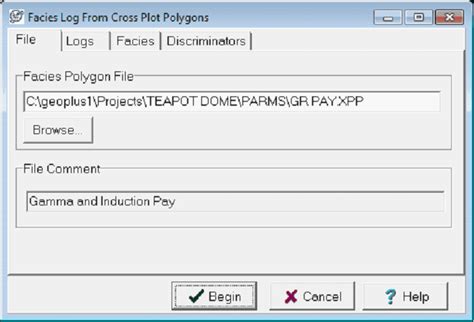 Logcrossplot Polygons