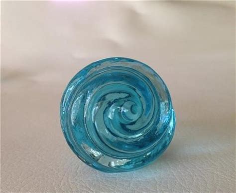 Chic Shabby Aqua Glass Swirl Cabinet Knobs Drawer Pulls 150 Inch