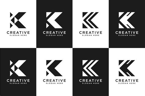 Set Of Initials Letter K Abstract Logo Graphic By Dunia8103 · Creative