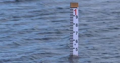 Water Level Measuring Pole Stick High Ti Stock Video Pond5