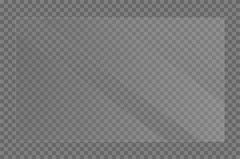 평면 유리 접시 세트입니다 투명 한 배경에 Windows 배너입니다 반사 3d 플레이트 투명 거울 창 글리터 직사각형 디스플레이 글레어 유리 프레임 벡터