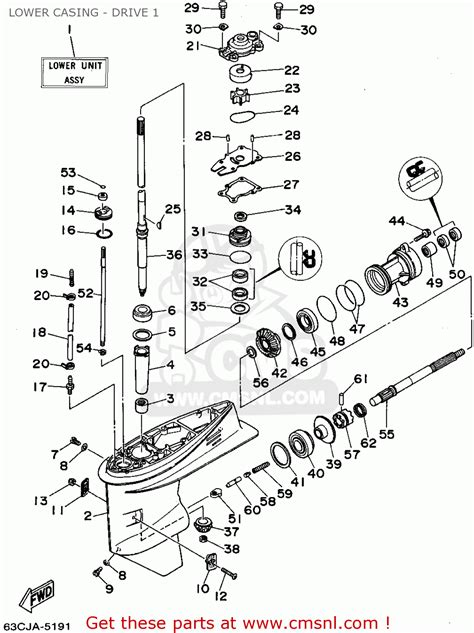 62y45300104d Lower Unit Assy Yamaha Buy The 62y 45300 10 4d At Cmsnl