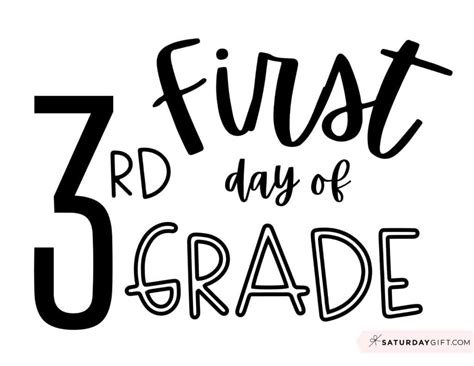 First Day Of 3rd Grade Sign