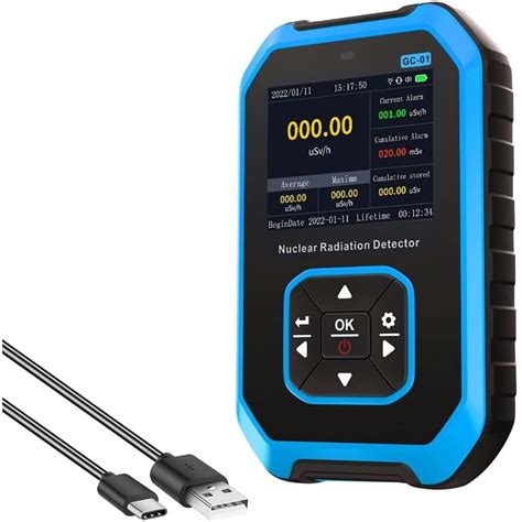 Sugárzásérzékelő 1100mah 50000μsv H Lcd Kijelző Abs Kék Emag Hu