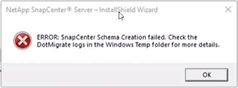 Upgrade From Snapcenter 50 To 601 Fails With Error Snapcenter