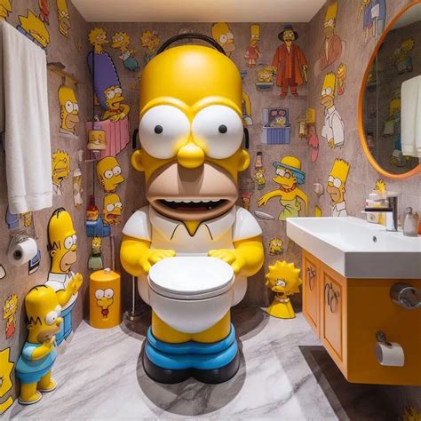 Simpsons Inspired Bathroom Bringing Fun And Fresh Design To Life