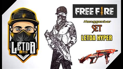 Menggambar Bundle Set Letda Hyper Drawing Free Fire Mp40 Cobra