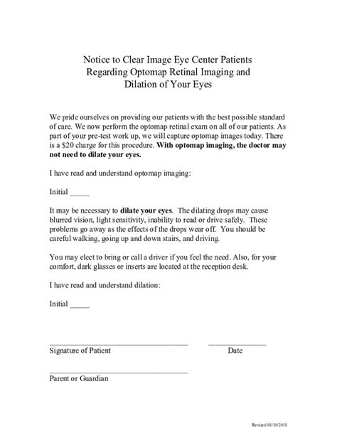 Fillable Online Optomap And Dilation Form Fax Email Print Pdffiller