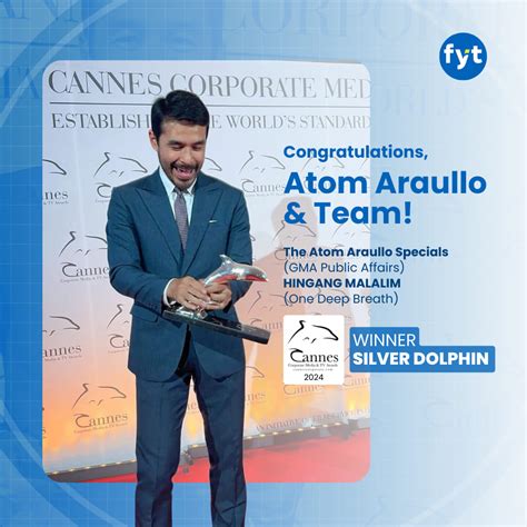 Fyt Congratulations Atom Araullo And His Team For Facebook