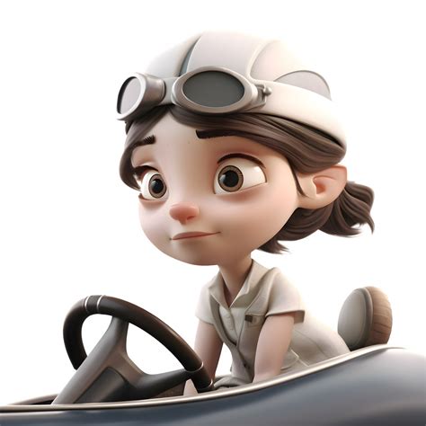 3d Cute Driver Women High Quality And Detailed Models For Automotive Industry Presentations Png