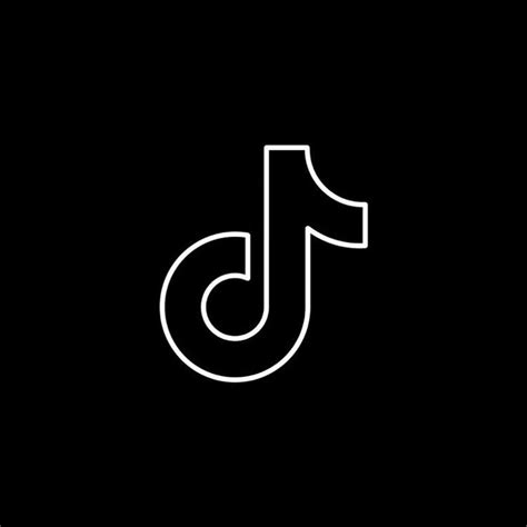 Minimalist Black And White Tiktok App Icon All Apps Icon App Ikon
