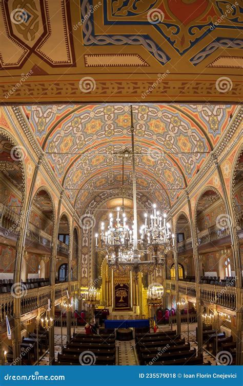 En El Interior Del Templo Coral De Sinagoga Bucarest Romania Foto De