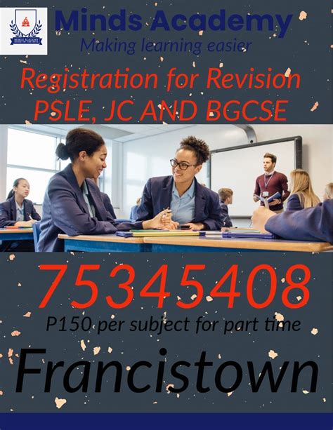 Registration Open For Psle Jc And Bgcse 3rd Term And 1st Term 2025